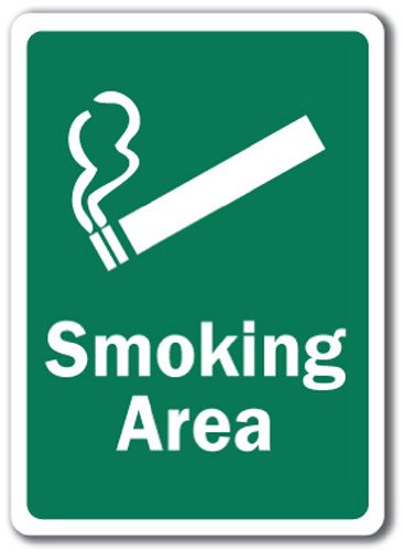 Amazon.com: Smoking Area Sign - 10" x 14" OSHA Safety Sign : Home & Kitchen