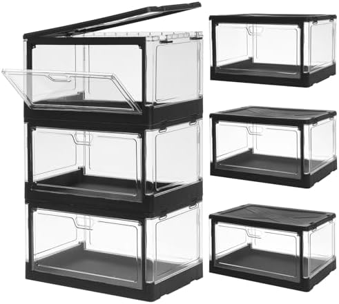 Amazon.com - Covetree 3-Pack 24 QT Clear Stackable Storage Bins with ...