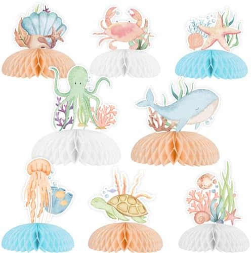 Amazon.com: Jollyboom Ocean Sea Animals Honeycomb Centerpiece, Under ...