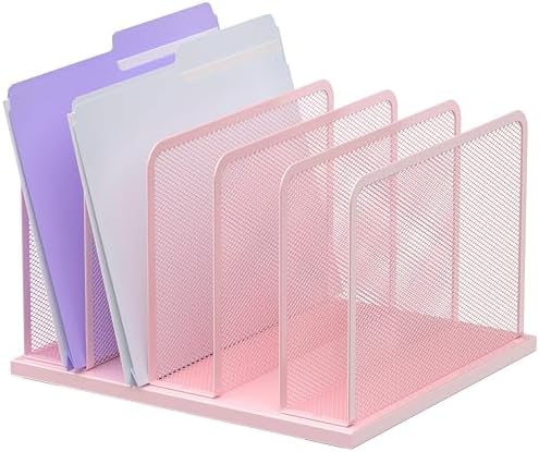 Amazon.com: Kuntine.B Desk File Organizer Upright Mesh Desktop ...