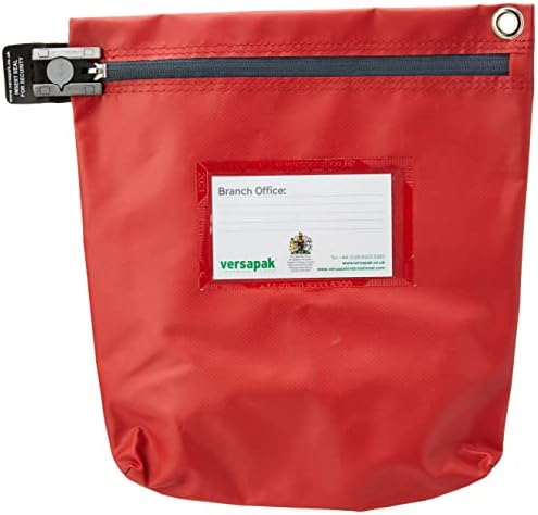 Versapak Medium Secure Cash Bag - Red : Amazon.co.uk: Stationery ...