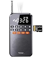 Amazon.com: Paeiope Portable Radio AM FM, Rechargeable Pocket Radio ...