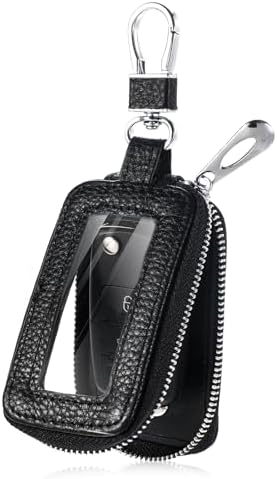 Amazon.com: Dimeho Universal Premium PU Leather Car Key Fob Case, Black ...