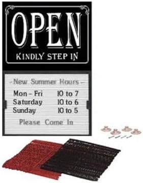 Amazon.com : Open Closed Message Slider Board Sign, 14"x20" (Red w/Sun ...
