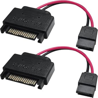 Amazon.com: LUORNG 2PCS Power SATA 15pin to 6Pin to Optical Drive 6P ...