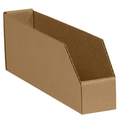 Aviditi Corrugated Cardboard Storage Bins, 2"x 12"x 4 1/2", Kraft, Pack ...