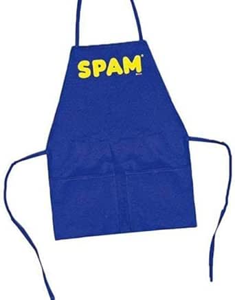 Amazon.co.jp: スパム エプロン SPAM APRON（LOGO ブルー）ハンバーガーアメリカ雑貨 アメ雑 アメリカン雑貨 ...