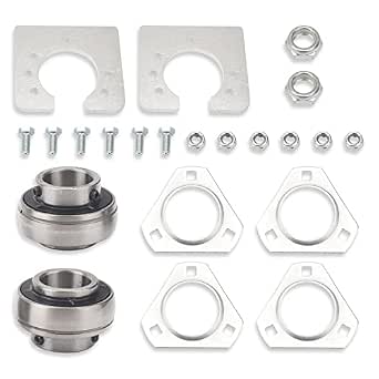 Go-Kart Live Axle Bearing Kit Compatible with Go Karts Mi-ni Bikes/Tr ...