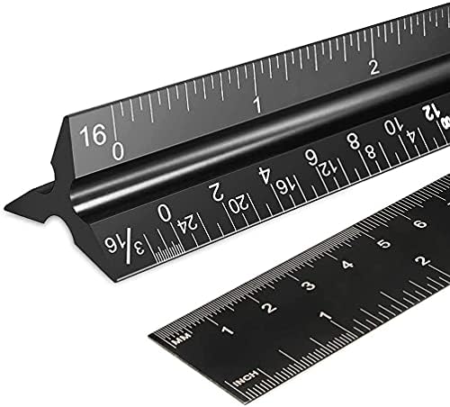 Exr 30cm Architectural and Engineering Imperial Scale Ruler Set - Laser ...