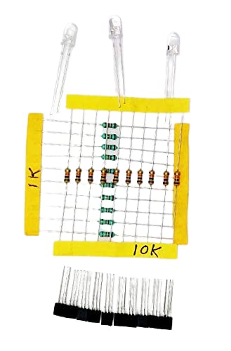 SOOTRA Transistors and Resistors COMBO, 1K ohm, 10K ohm resistors, 5pcs ...