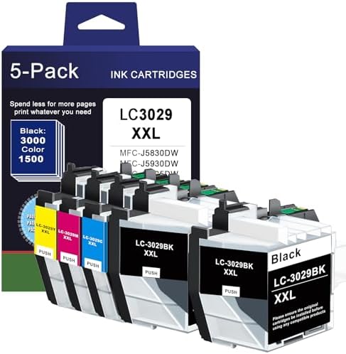 Amazon.com: LC3029XXL High Yield Ink Cartridge Replacement for Brother ...