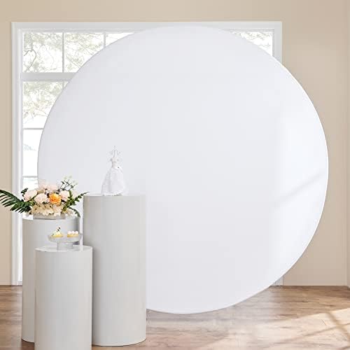 Amazon.com: Gallety 7.2 FT White Round Backdrop Cover for 5 to 7.2ft ...