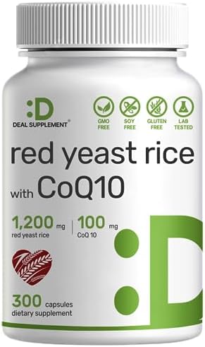Amazon.com: Amazing Formulas Red Yeast Rice 1200mg Per Serving Capsules ...