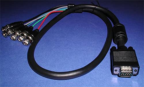 Amazon.com: SVGA Breakout Cable, HD15 Male/5 BNC Male, 3.0 ft : Electronics