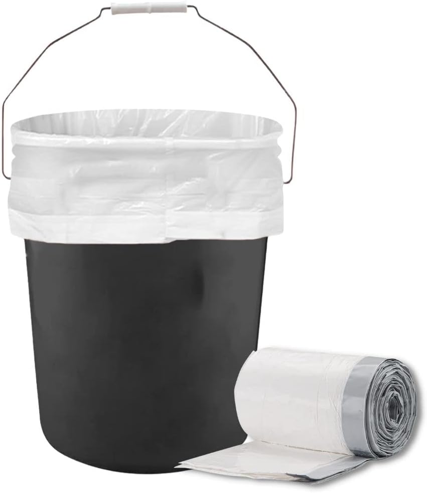 Amazon.com: Plasticplace Trash Bags - 5 Gallon Garbage Bag Liners White ...
