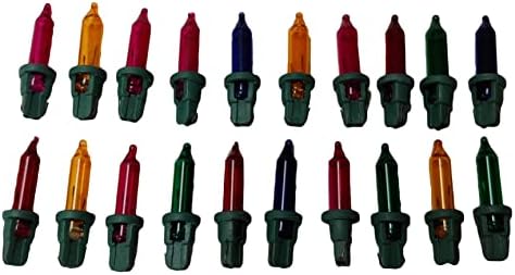 Dazzle Bright 60 Pcs Replacement Christmas Mini Light Bulbs, Multi ...