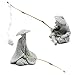 Amazon.com: Zreneyfex 2Pcs Mini Fisherman Sandstone Figurines Sitting ...