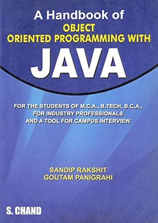 Amazon.com: A Hand Book of Objected Oriented Programming With Java ...