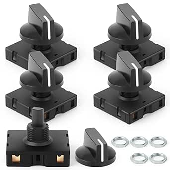 QCQIANG 5pcs 4 Position 3 Speed Selector Rotary Switch, 10(3A) 250VAC ...