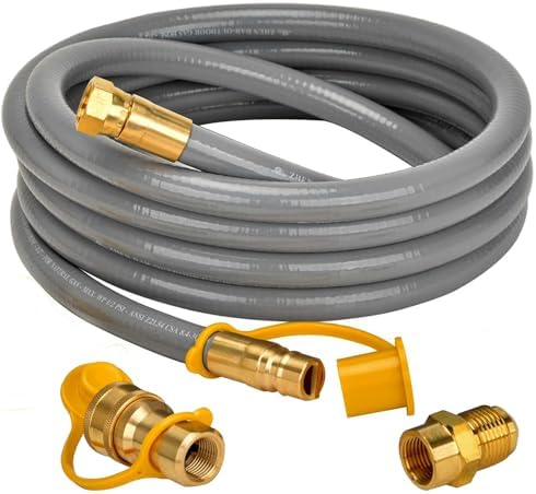 Amazon.com : 48FT 1/2 ID Natural Gas Hose for Generator with Quick ...