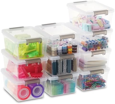 ABBAware 6 Pack Storage Boxes with Lids, Small Storage Box, Plastic ...