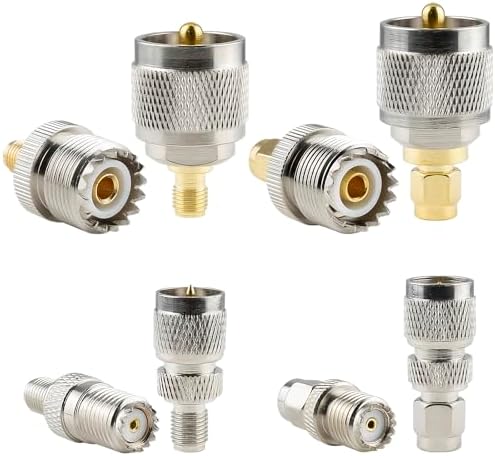 YILIANDUO 8 Type SMA to UHF/Mini UHF RF Coax Adapter Kit SMA to PL259 ...