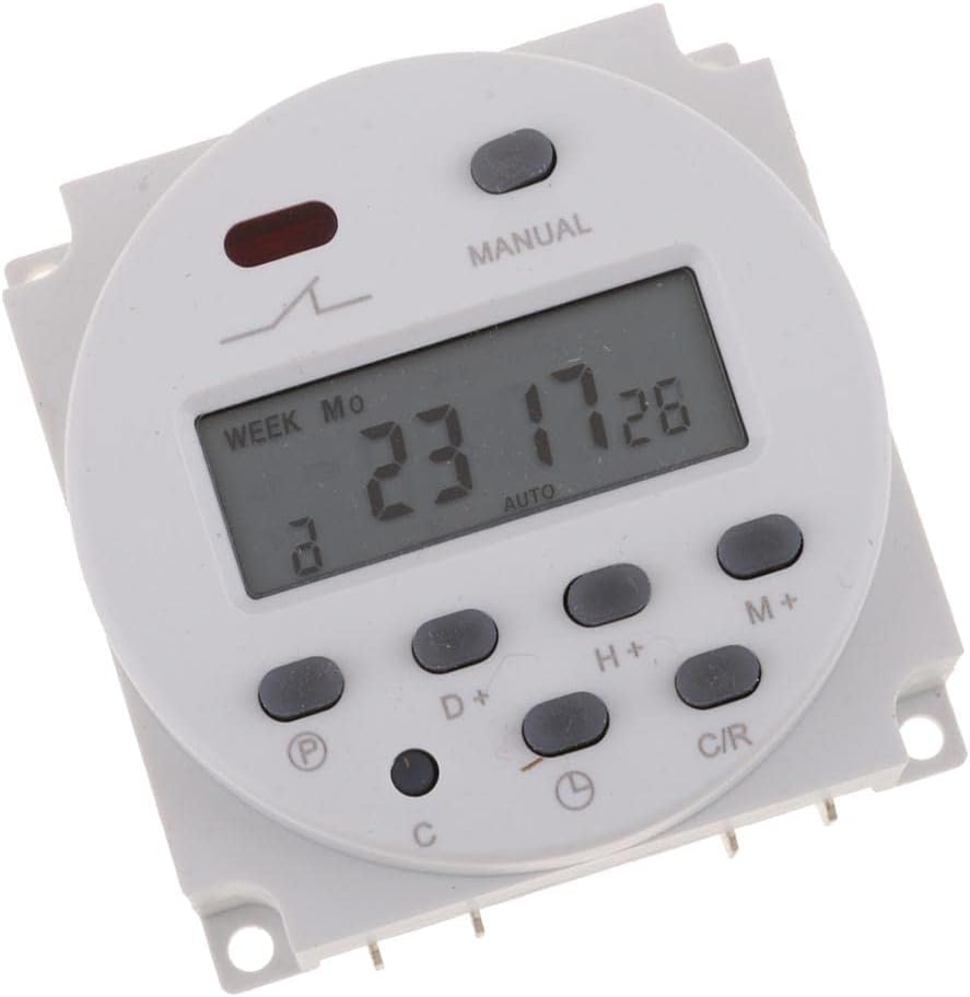 Amazon.com: Luzhengyang 220-240V AC Digital Timer 16A Output Voltage ...