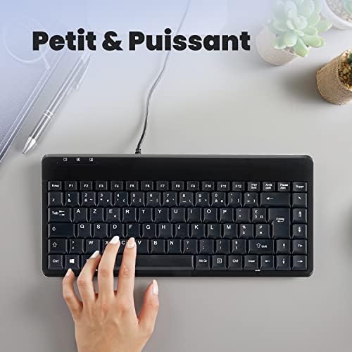 Perixx PERIBOARD-409U, Mini Clavier Filaire pour Windows, USB, Noir ...