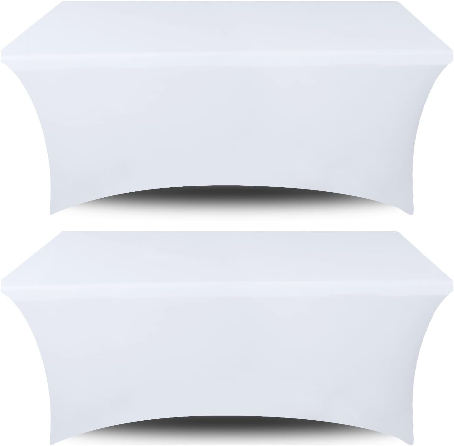 Amazon.com: Stretch Spandex Table Covers 8FT, Pack of 2 Fitted ...