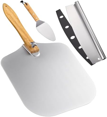 Amazon.com: Pizza Peel Aluminum Pizza Spatula Set,12 inch Metal Pizza ...