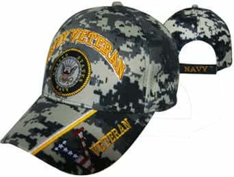 Official US Navy Licensed Cap Navy Veteran & Navy Emblem Camo Cap Hat ...