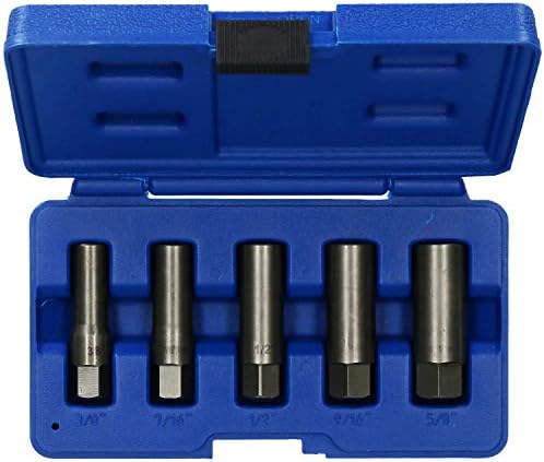 5pc 3/8" Drive Deep Bolt Extractor Set Damaged Broken Nut Twist Socket ...
