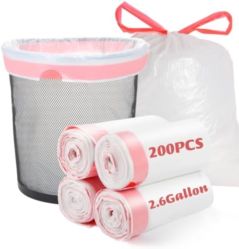 Ugmic 2.6 Gallon Biodegradable Trash Bags - Drawstring Recycling Bags ...