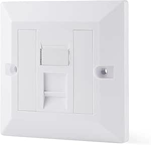 rhinocables CAT6 Ethernet Faceplate | Single 1, Double 2 & Quad 4 RJ45 ...