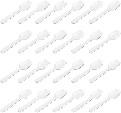 Amazon.com: UUYYEO 500 Pcs Clear Plastic Tasting Spoons Teaspoons Mini ...
