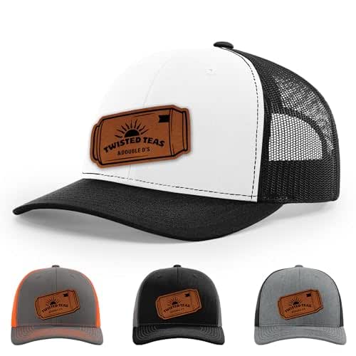 Amazon.com: Twisted Teas and DOUBLE Ds Hat, 112 Style Trucker Leather ...