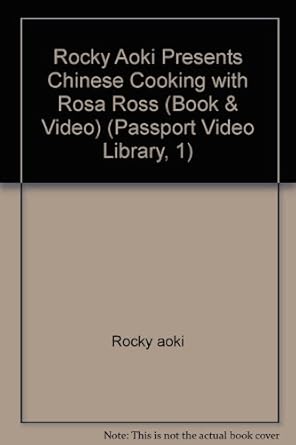 Rocky Aoki Presents Chinese Cooking with Rosa Ross (Book & Video) | Amazon.com.br