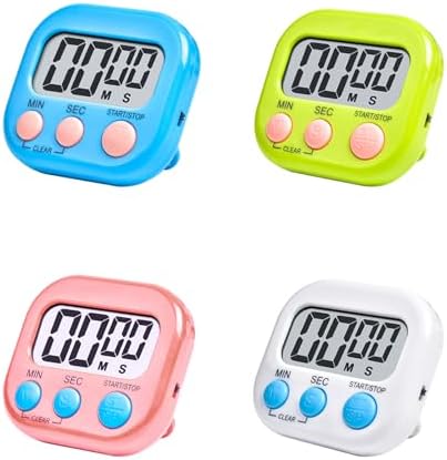 15 Pieces Small Digital Kitchen Timers Magnetic Countdown Timer Loud ...