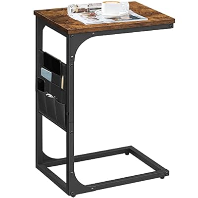 Buy TUTOTAK C-Shaped Table, End Table, Side Sofa Table with Cloth Bag ...