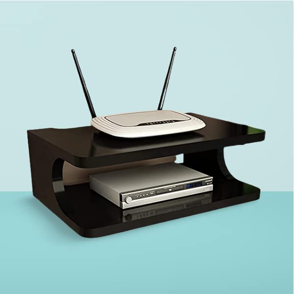 ShahQ Set Top Box Stand Wall Mount for Home Decor Wall Shelf for ...