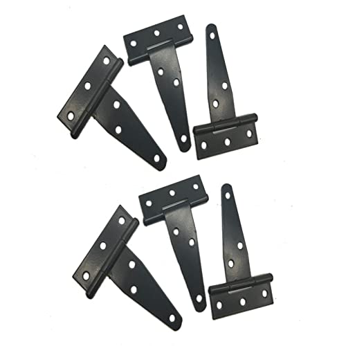 6 Pcs 7.9in T Strap Hinges, Heavy Duty Shed Door Hinges Gate Hinges ...