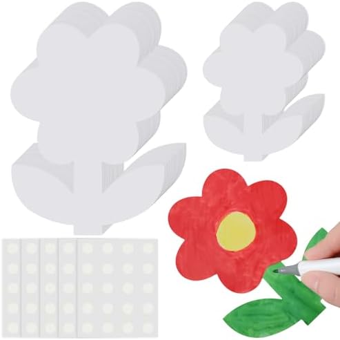 Amazon.com: MixTeach 360 Pcs Flower Cutouts Paper Assorted Color Flower ...