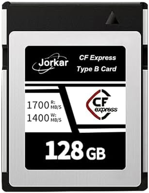 Jorkar CFexpress Typ B 128GB Speicherkarte für Kameras Nikon Z6/Z7/Z9/D6/D5/D850/D500, für Canon ...