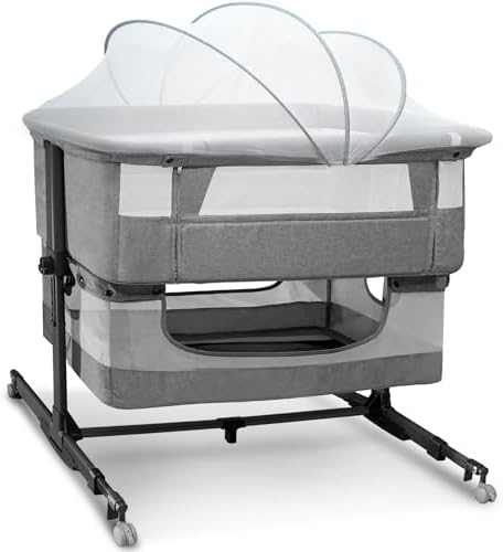 Amazon.com: RONBEI Baby Bassinet, Bedside Bassinet for Baby Easy ...