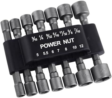 LEONTOOL 14PCS Power Nuts Driver Drill Bit Tools Set 1/4" Hex Socket ...