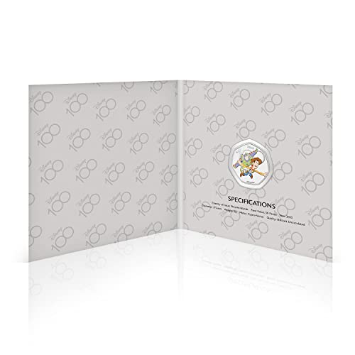 Disney 100th Anniversary D100 Toy Story Woody & Buzz 50p BU Colour Coin ...