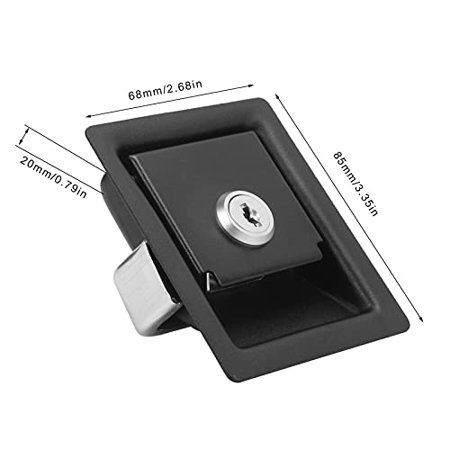 Trailer Door Lock with Paddle Deadbolt, 304 Stainless Steel Flush Mount Entry Door Latch ...