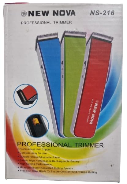 New NOVA Trimmer NS-216 Rechargeable Cordless Men Trimmer Shaver ...