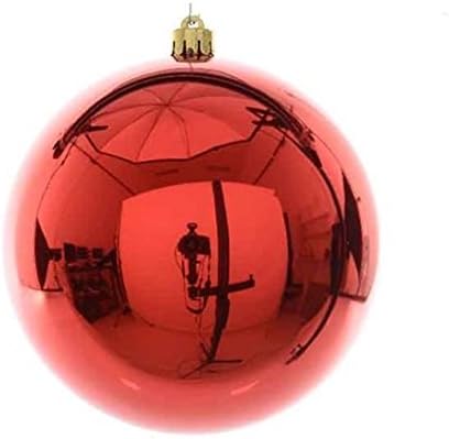 14cm Large Red Christmas Tree Shatterproof Bauble : Amazon.co.uk: Home ...