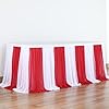 Amazon.com: Red White Striped Table Skirt Tulle Circus Table Skirts for ...
